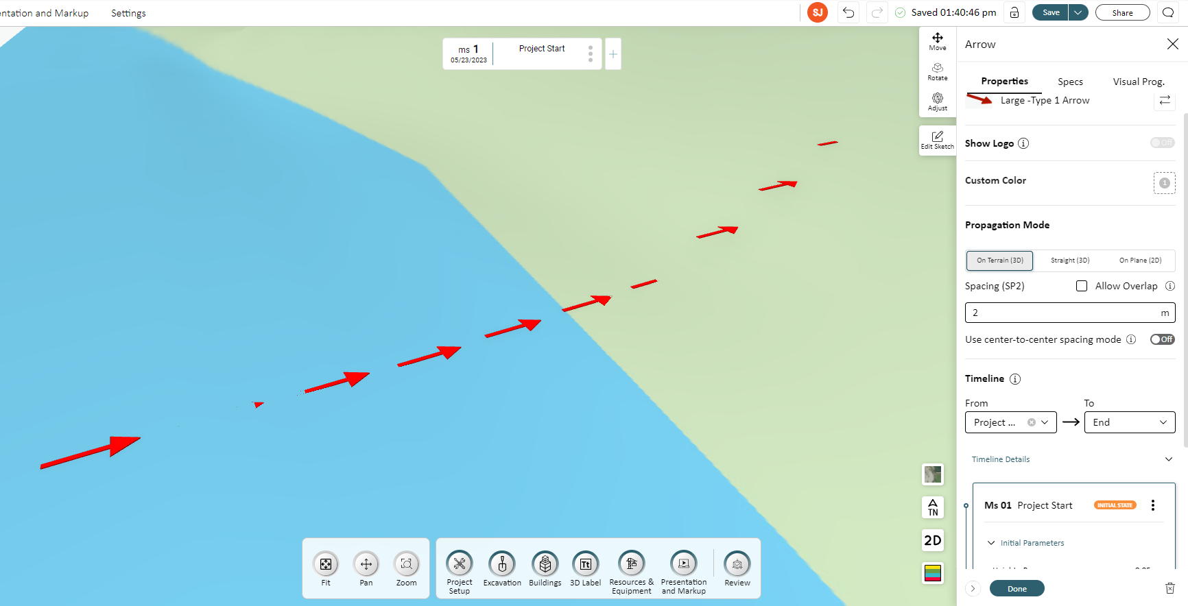 Creating Arrows on Topographic Maps – cmBuilder Support