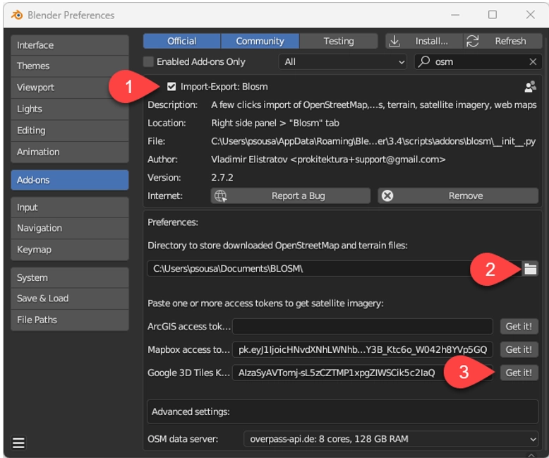 6.3 Importing a Satellite Scan model (3D City Map with Blosm for ...